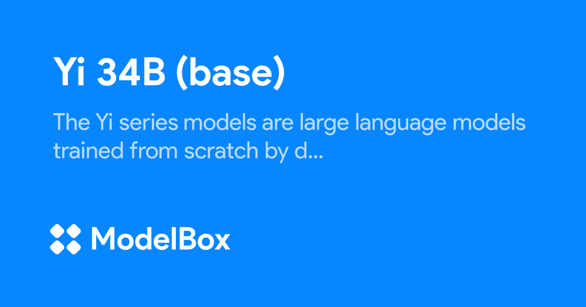 Yi 34B (base) | ModelBox