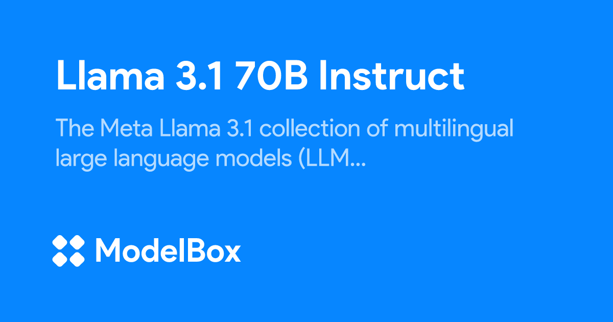 Llama 3.1 70B Instruct | ModelBox