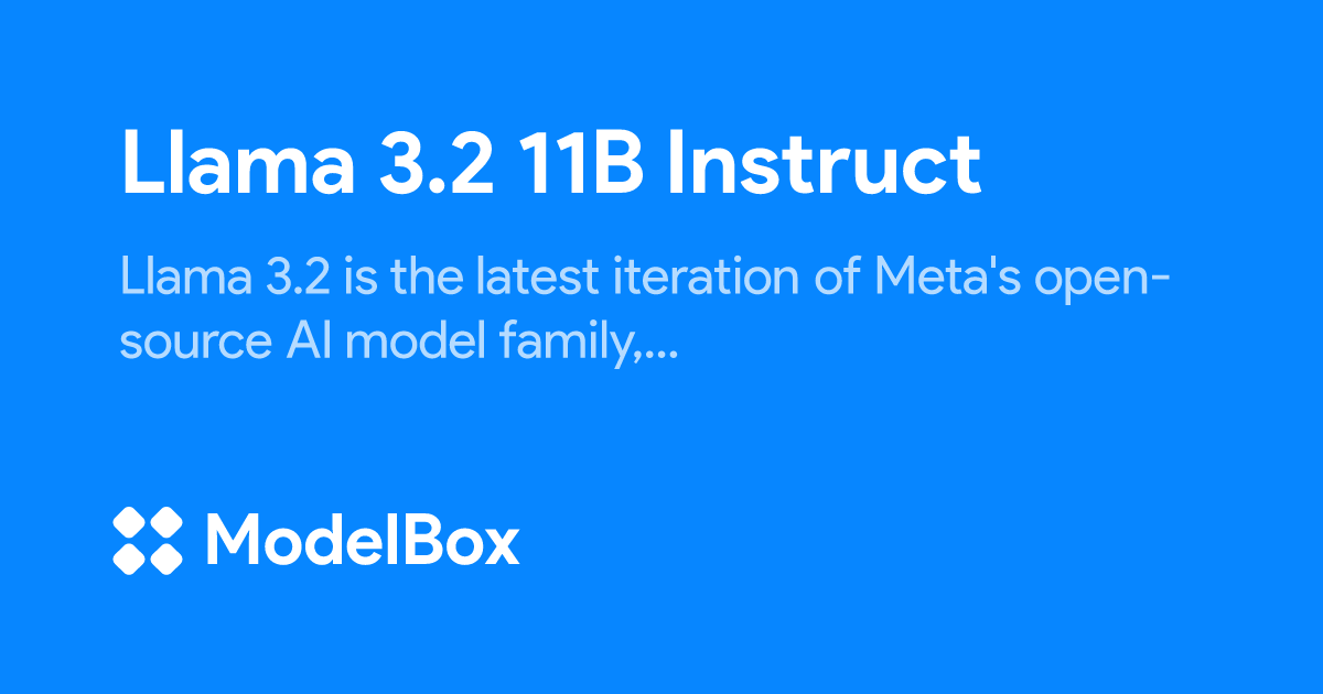 Llama 3.2 11B Instruct | ModelBox