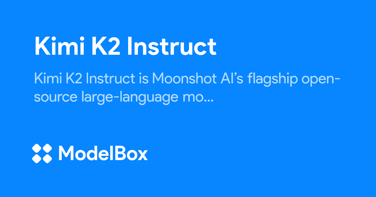 Kimi K2 Instruct | ModelBox